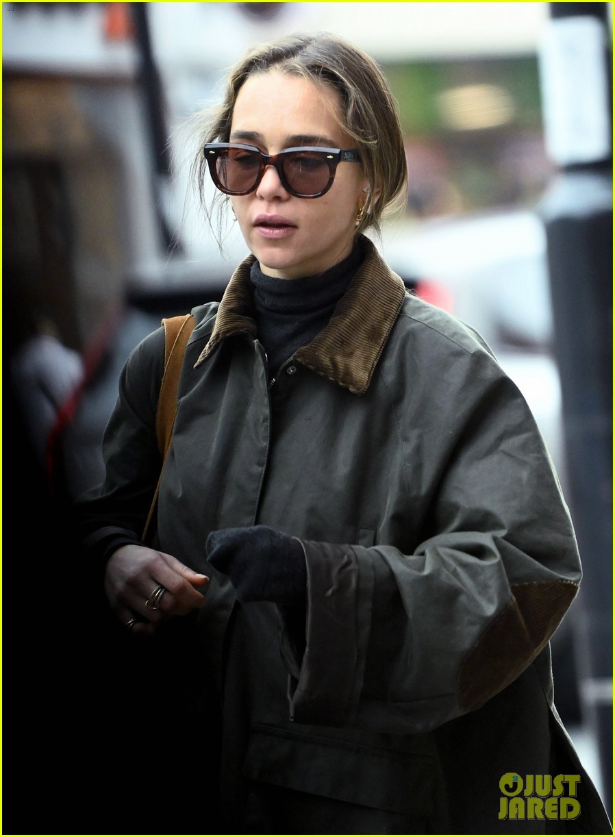 Emilia Clarke Does a Wellness Shot During a Day of Shopping in East ...