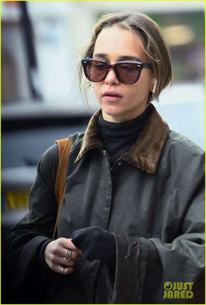 Emilia Clarke Does a Wellness Shot During a Day of Shopping in East ...