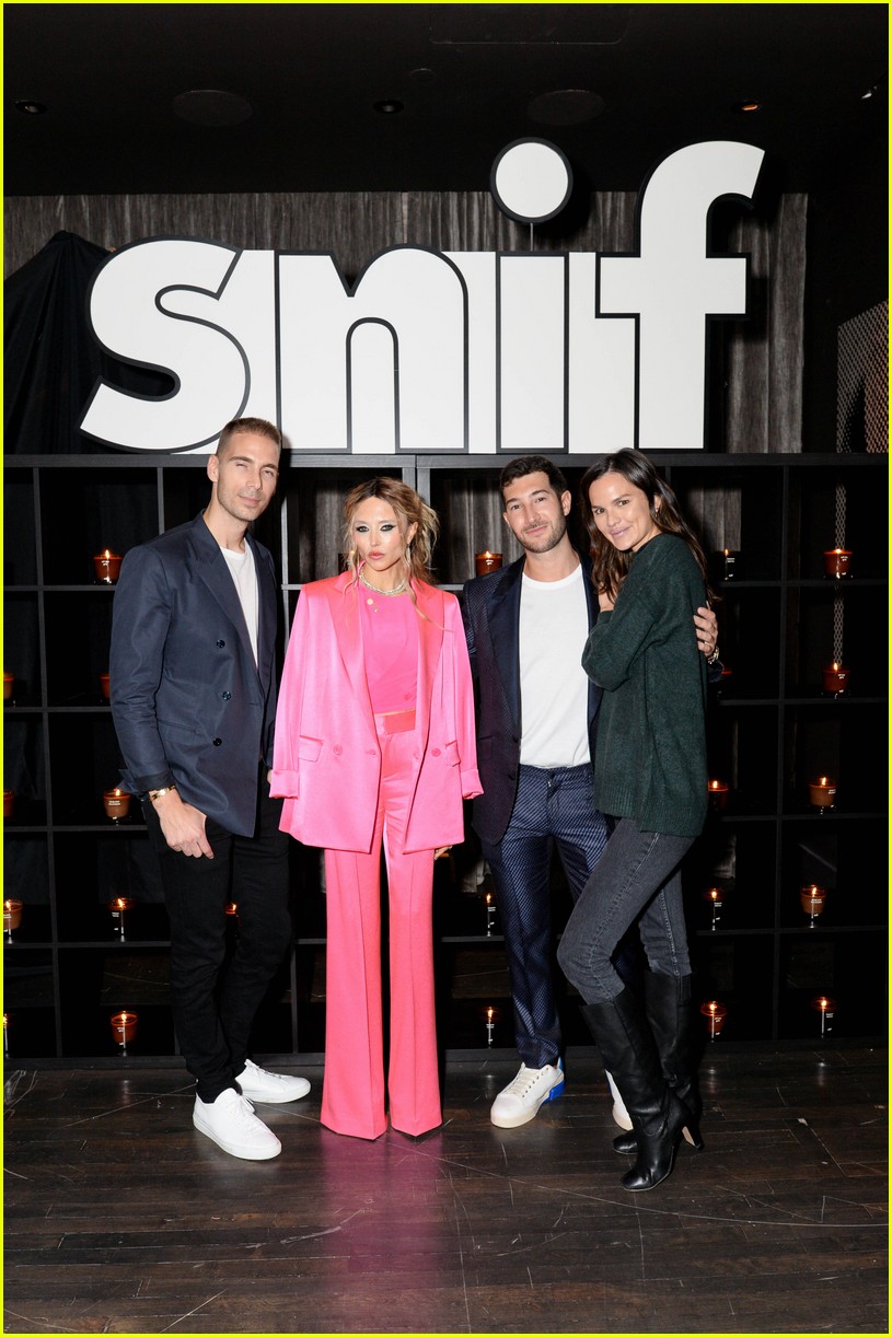 Simon Huck Supports Hubby-to-Be Phil Riportella at Snif Launch Event ...