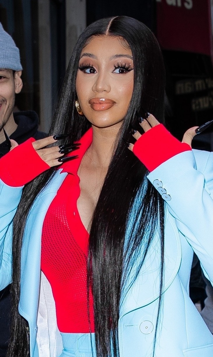 Cardi B Rocks An Ice Blue Suit After AMAs Hosting Announcement: Photo ...