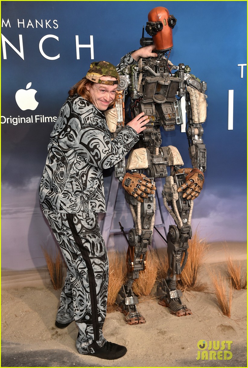 Tom Hanks Sneaks Up On Co-Star Caleb Landry Jones at 'Finch' Premiere ...