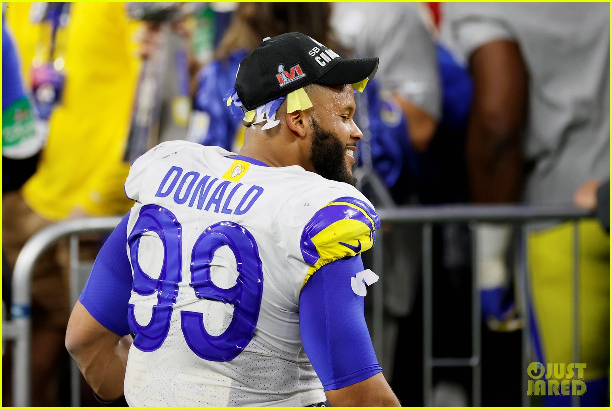 Aaron Donald Celebrated Super Bowl 2022 Win with Wife Erica & His Three ...