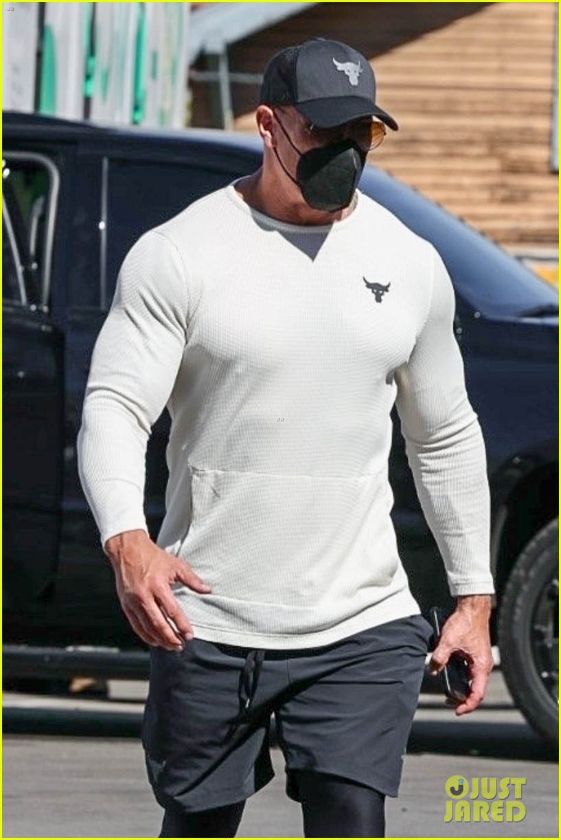 Dwayne Johnson Wears Tight Tee at Dance Studio Ahead of Super Bowl ...