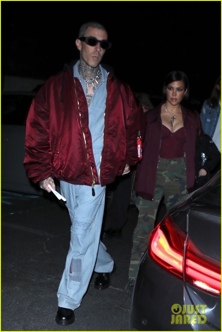 Kourtney Kardashian & Travis Barker Hold Hands While Heading to His Son ...