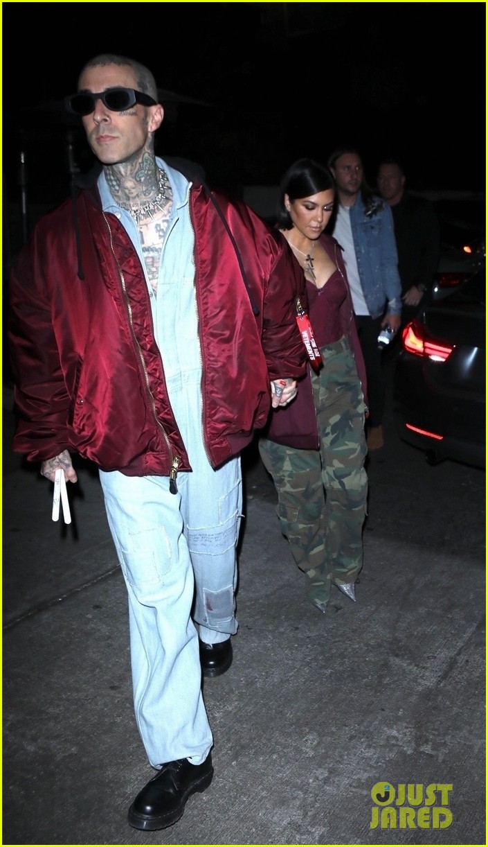 Kourtney Kardashian & Travis Barker Hold Hands While Heading to His Son ...