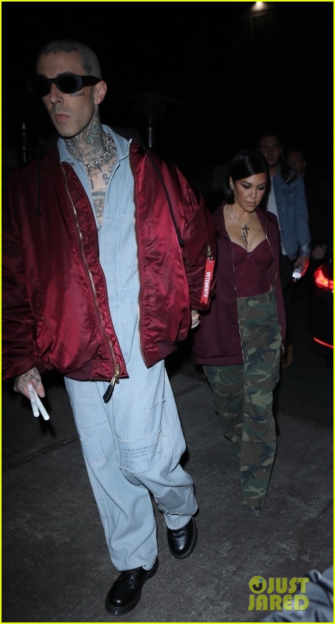 Kourtney Kardashian & Travis Barker Hold Hands While Heading to His Son ...
