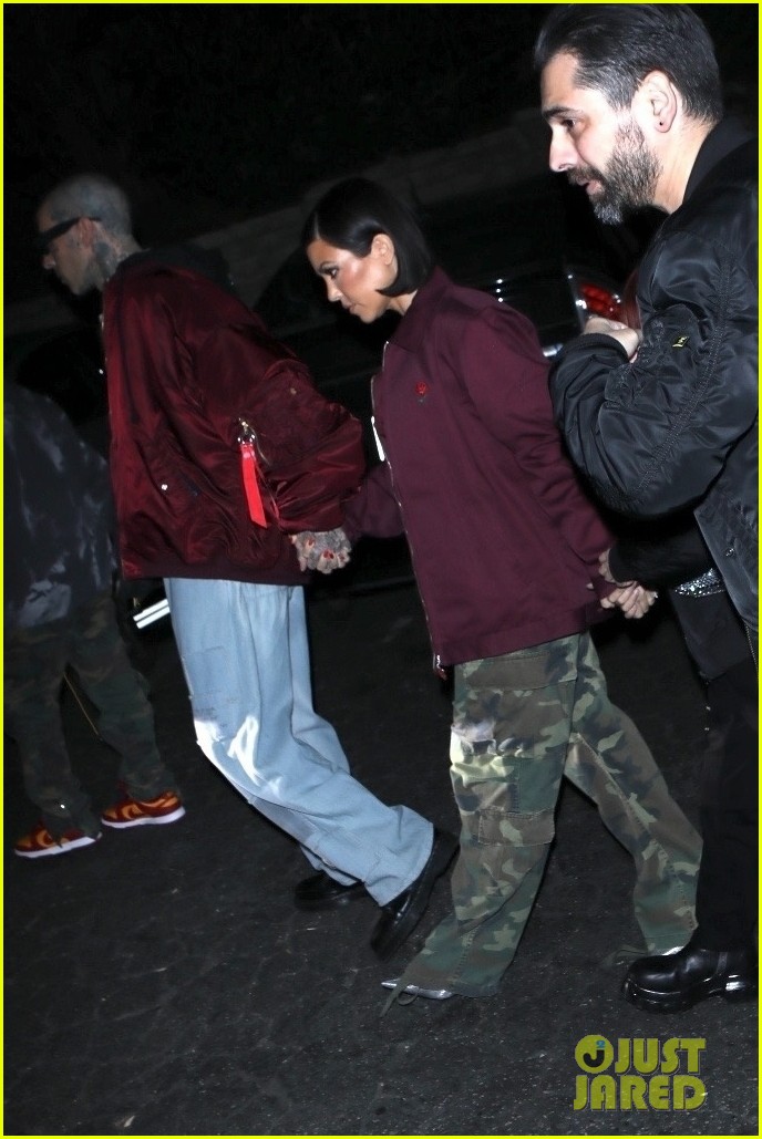 Kourtney Kardashian & Travis Barker Hold Hands While Heading to His Son ...