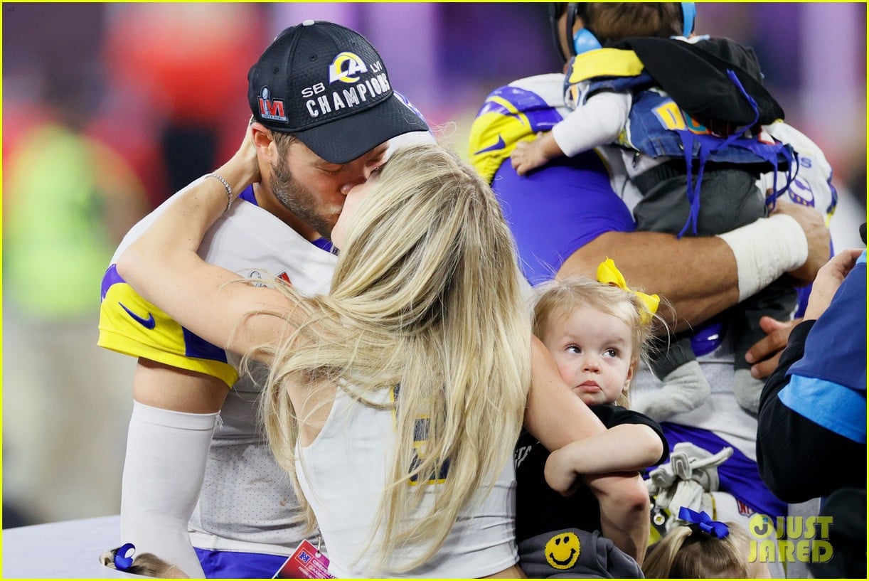 Matthew Stafford, Wife Kelly, & Their Four Kids Celebrate Super Bowl Win On the Field Together ...