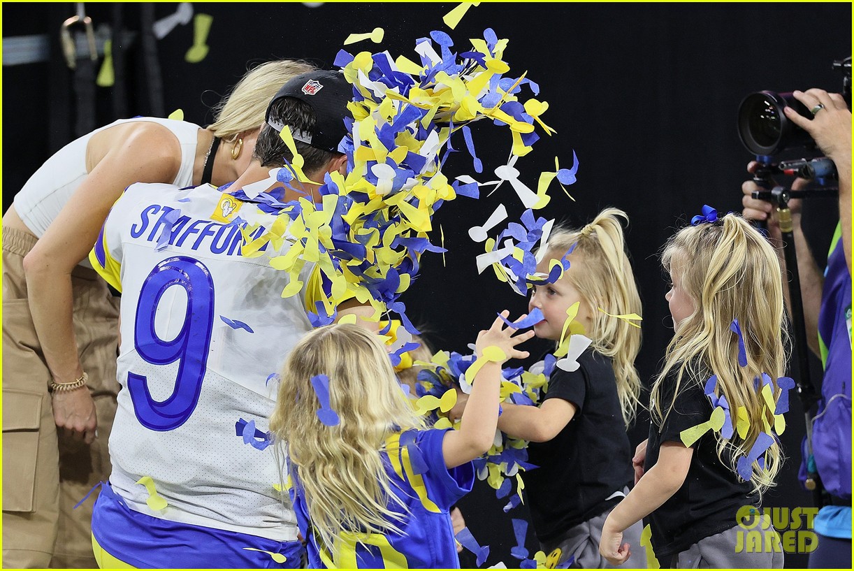 Matthew Stafford, Wife Kelly, & Their Four Kids Celebrate Super Bowl Win On the Field Together ...