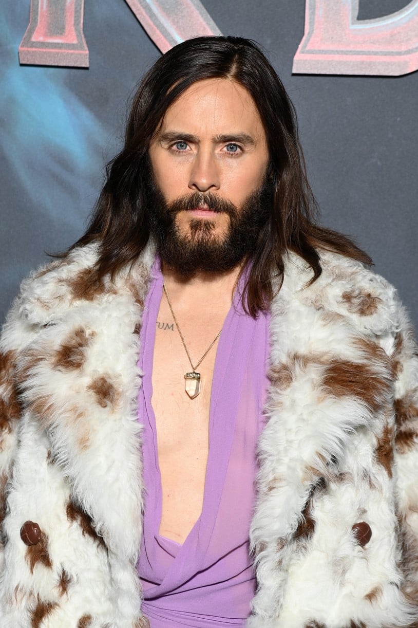 Jared Leto Wears An Animal Printed Fuzzy Coat To 'Morbius' Premiere in ...