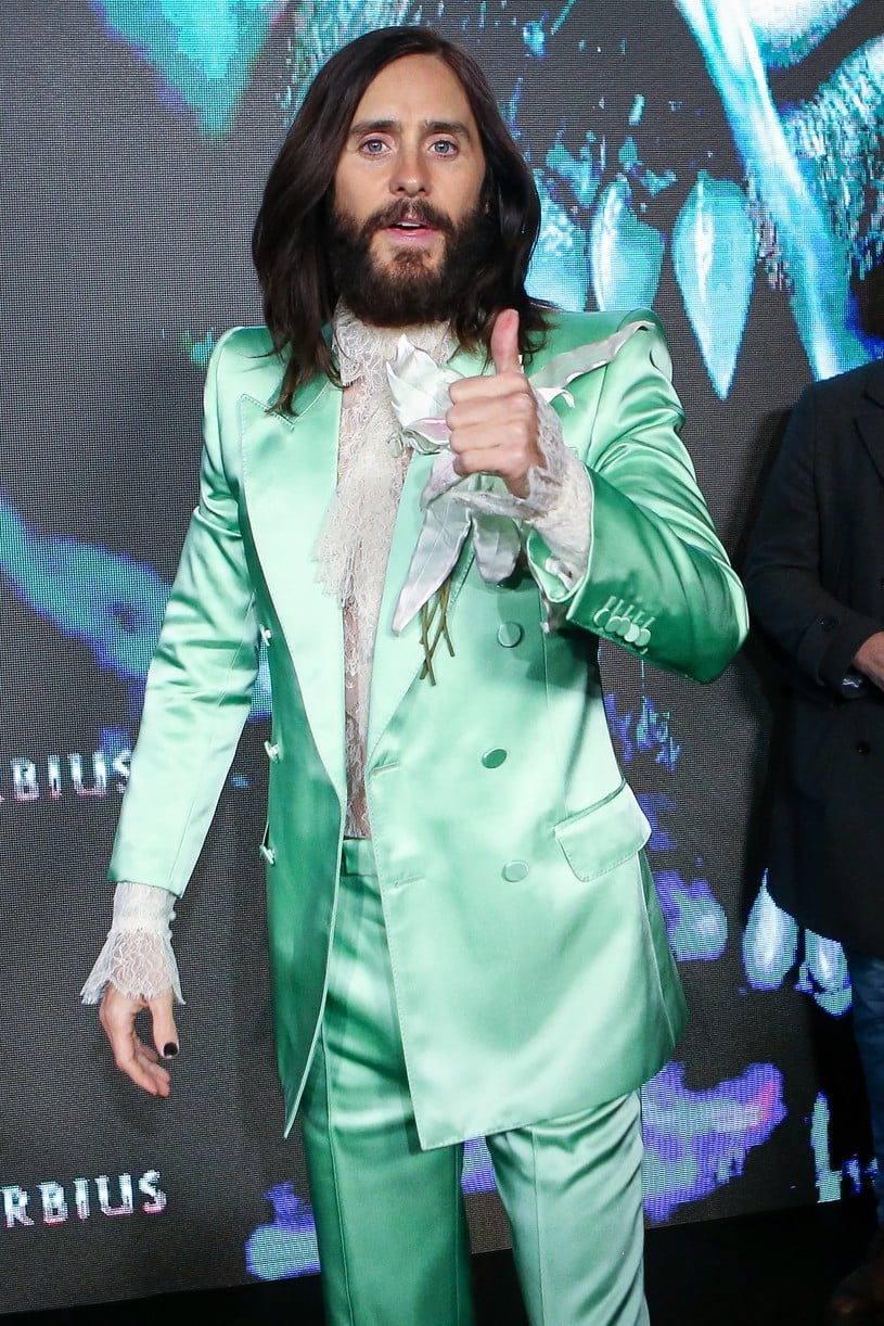 Jared Leto Wears Satin & Lace For 'Morbius' Madrid Premiere: Photo ...