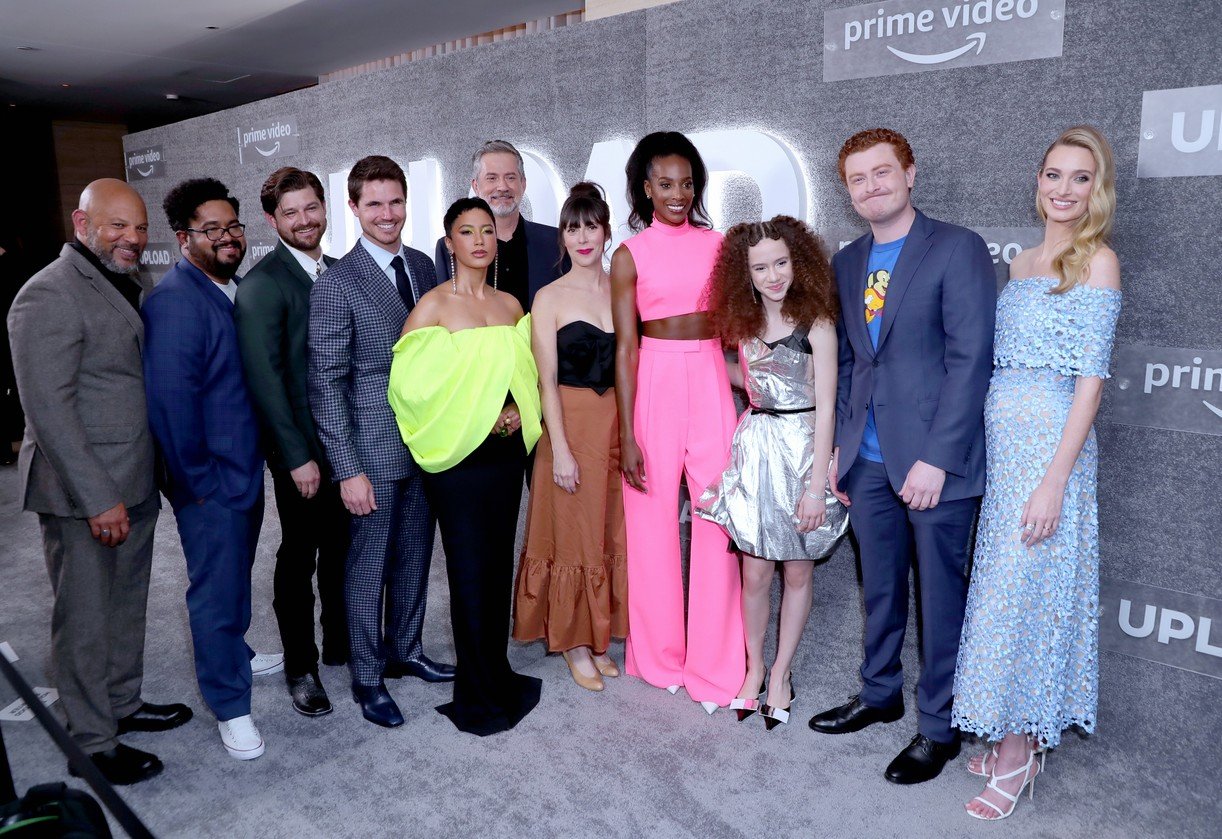 Robbie Amell & Andy Allo Join Their Whole Cast at 'Upload' Season Two ...