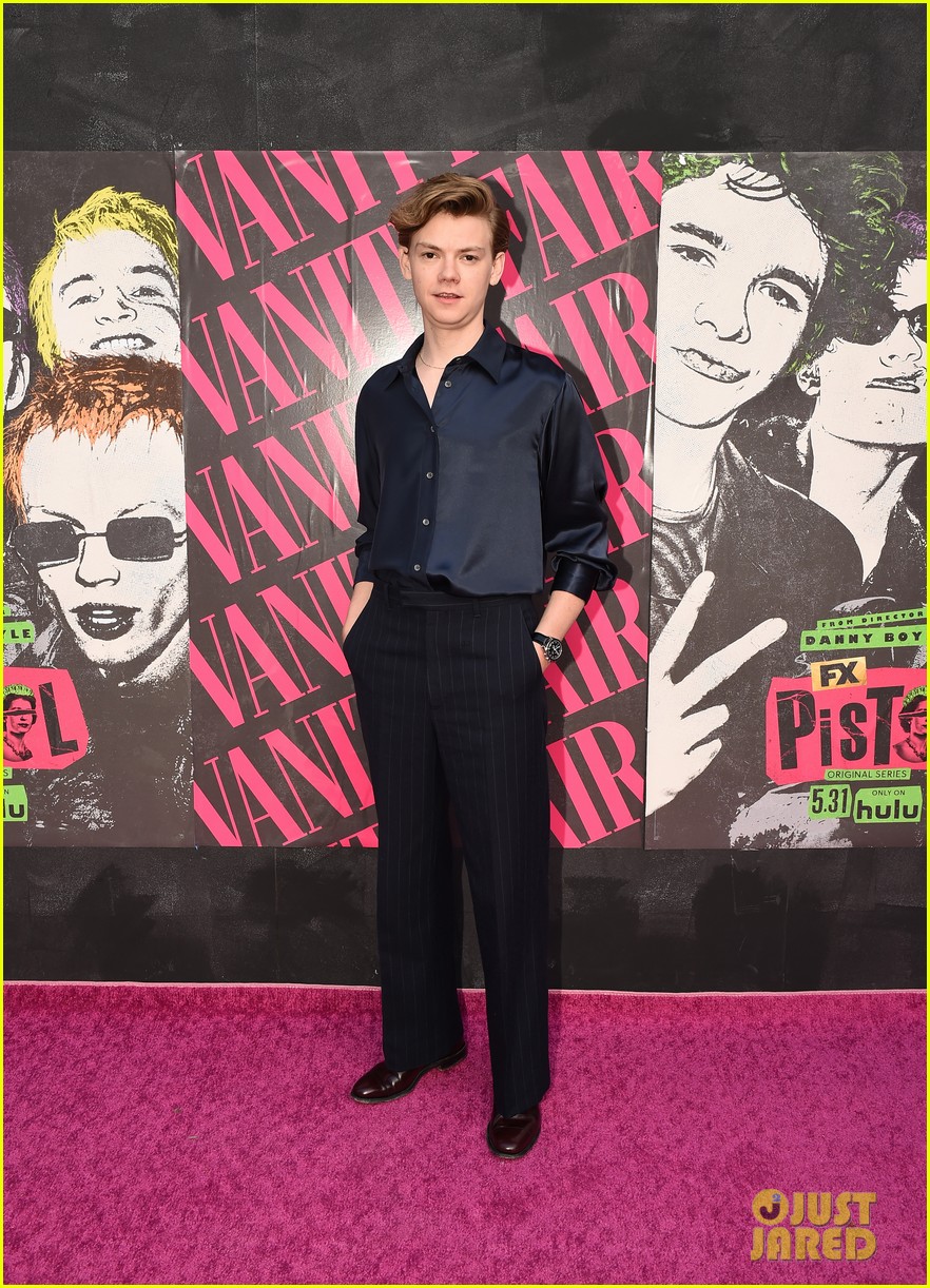 Thomas Brodie-Sangster & Talulah Riley Couple Up at Their 'Pistol ...