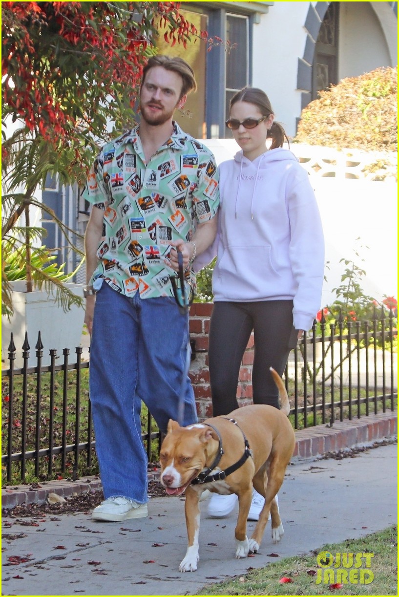 Finneas & Girlfriend Claudia Sulewski Take Their Dog for Afternoon Walk ...