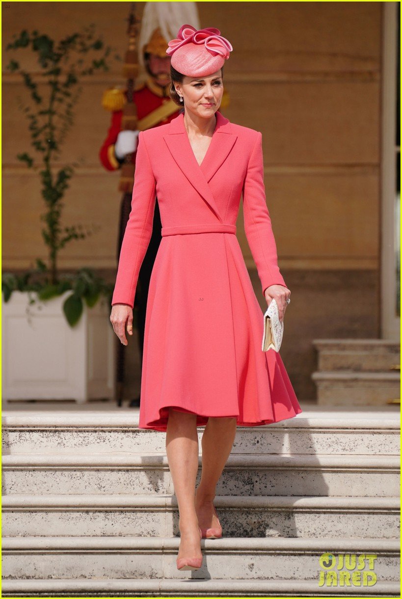 Kate Middleton Rings in Spring With Bright Pink Ensemble For The Queen ...