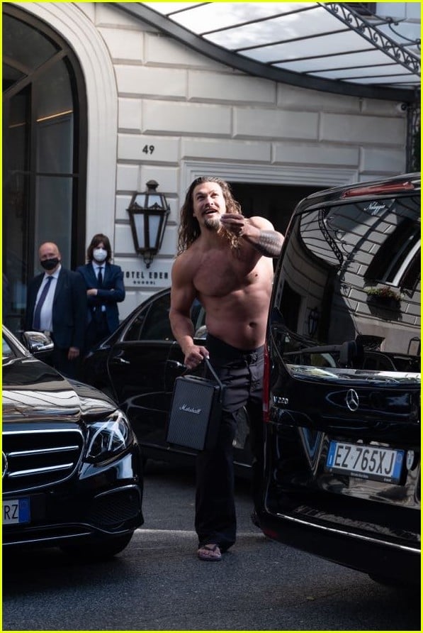 Jason Momoa Wraps 'Fast X' Rome Shoot, Goes Shirtless While Heading to ...
