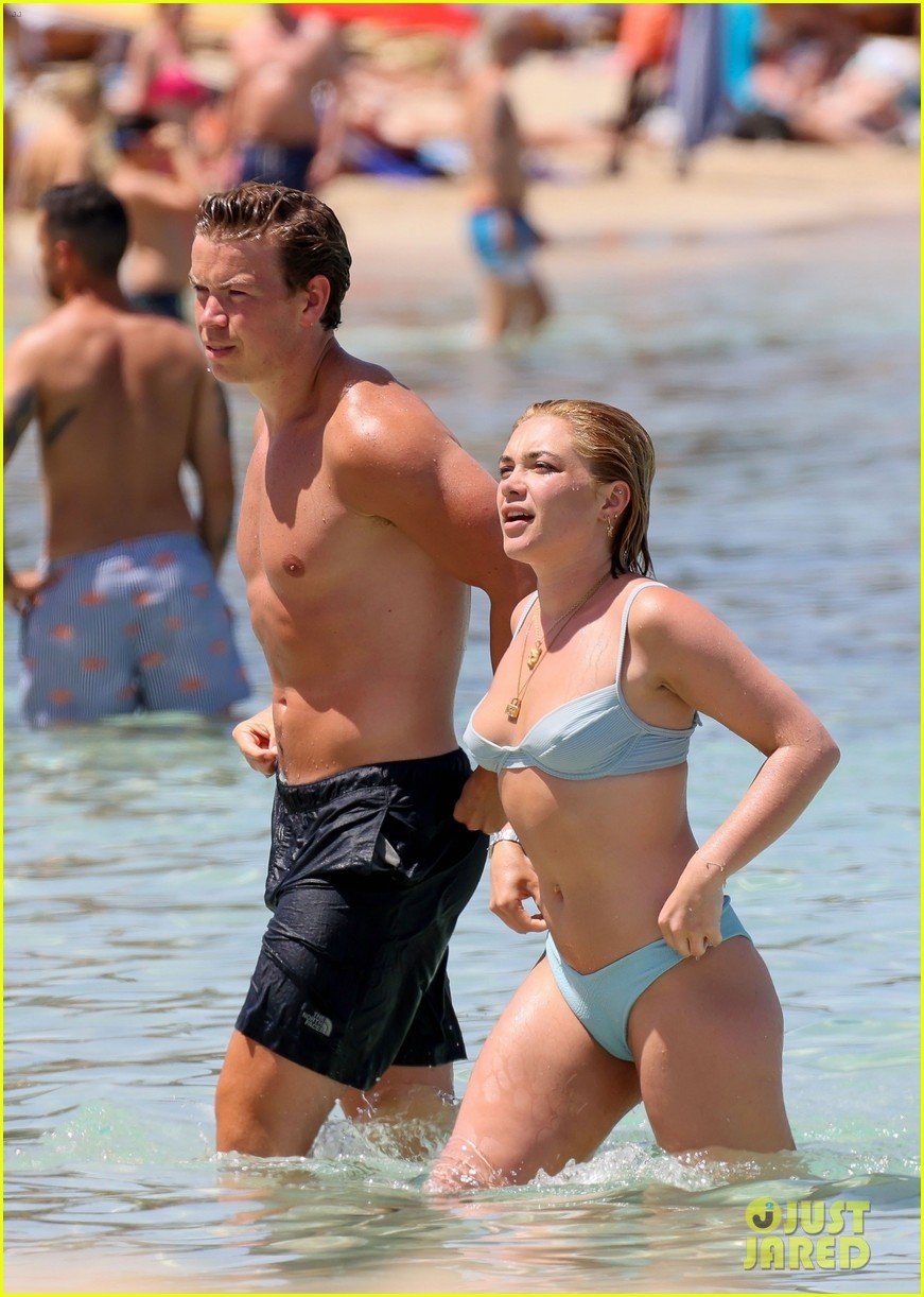 Florence Pugh & Will Poulter Spend Time Together at the Beach, Play Around in Ocean in New ...