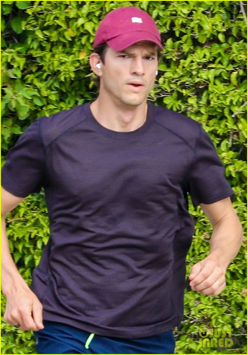 Ashton Kutcher Kicks Off His Morning with Jog Around Beverly Hills ...