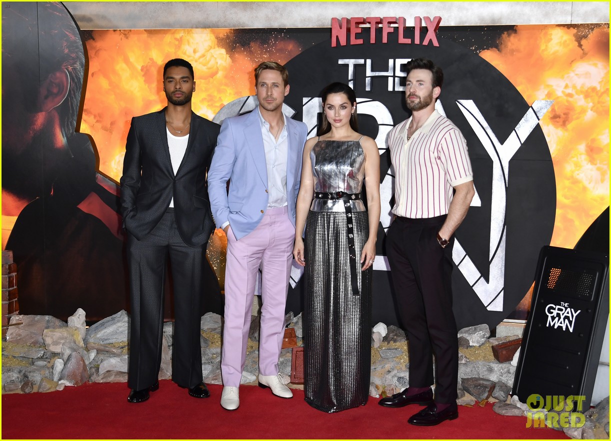 'Gray Man' Stars Endure Sweltering London Temperatures to Attend ...