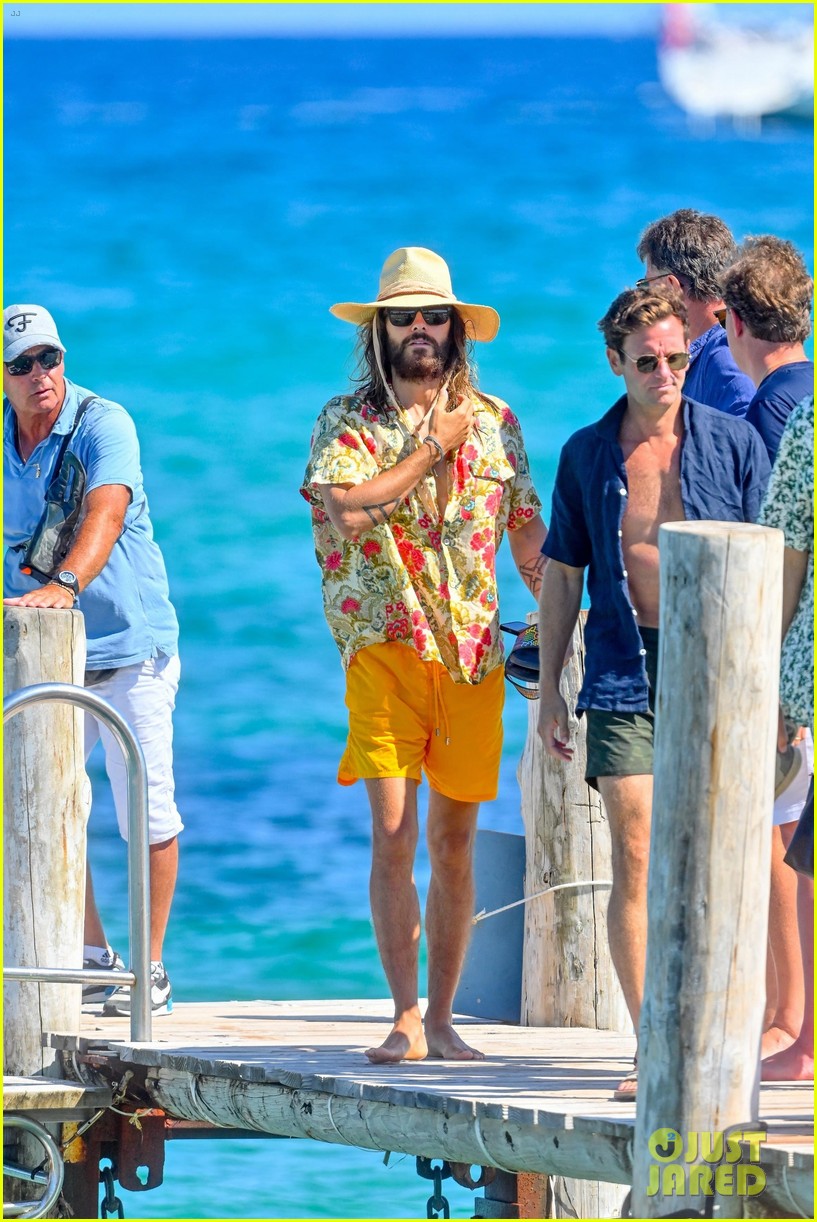 Jared Leto Sports Fun Floral-Print Shirt While Arriving at Club 55 in ...