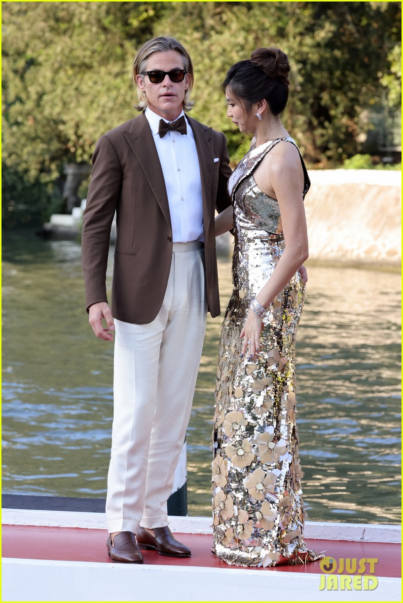 Gemma Chan Quickly Fixes Chris Pine's Outfit Before The 'Don't Worry ...