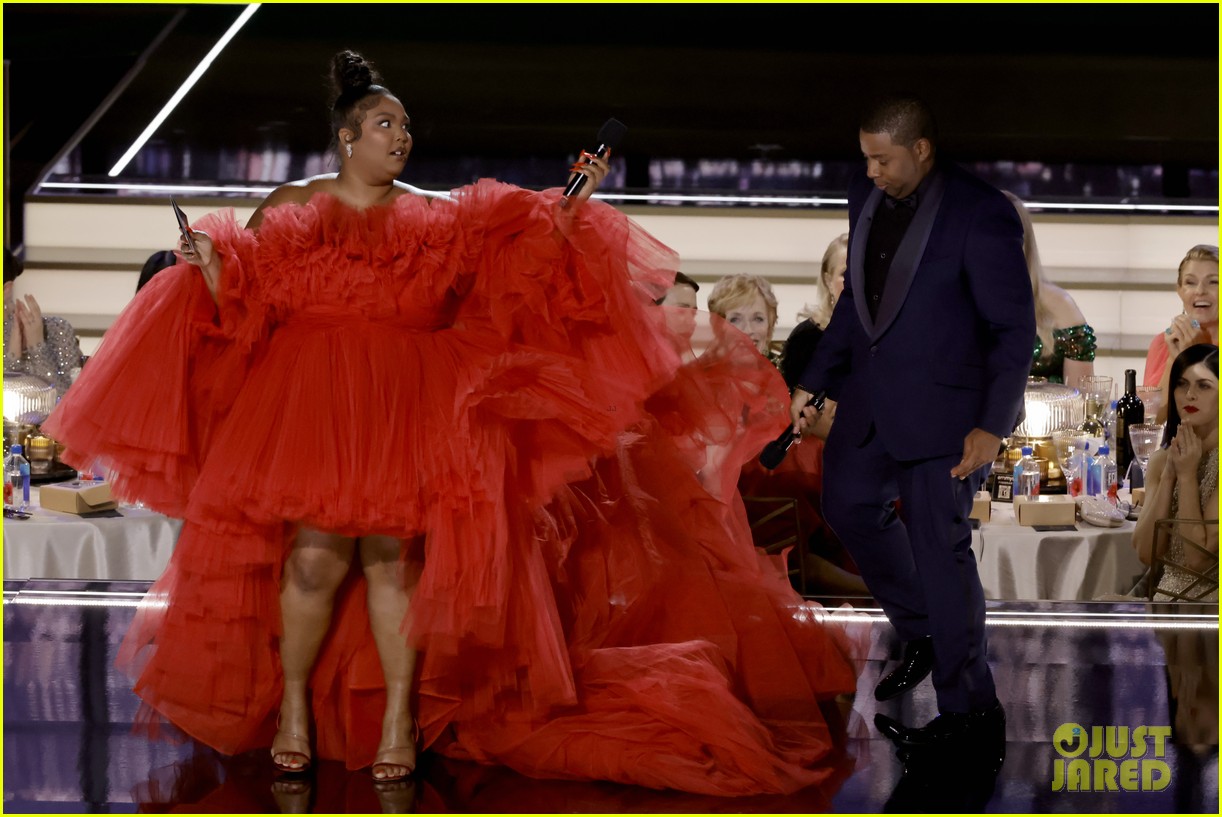 Photo: lizzo red gown first emmy win speech 15 | Photo 4818346 | Just ...