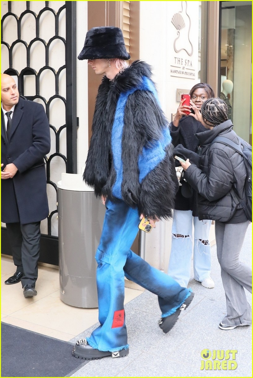 Megan Fox Channels Britney Spears in Denim Dress While Out With Machine ...