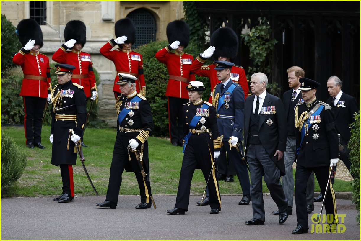 King Charles III Leads Royal Family To Committal Service For Queen ...