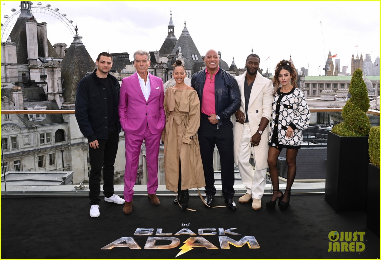 'Black Adam' Cast Do Press in London, Pierce Brosnan & Dwayne Johnson ...