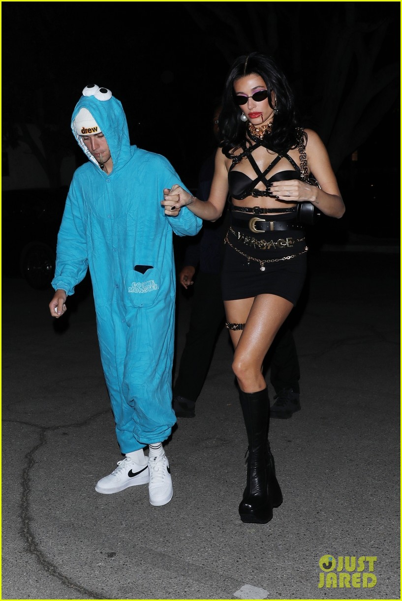 Hailey Bieber Dresses as a Sexy Vampire for Halloween While Justin ...