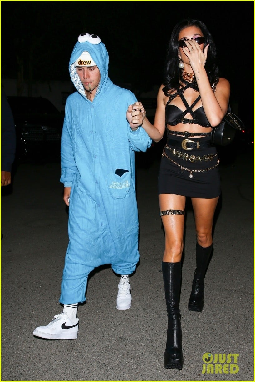 Hailey Bieber Dresses as a Sexy Vampire for Halloween While Justin ...