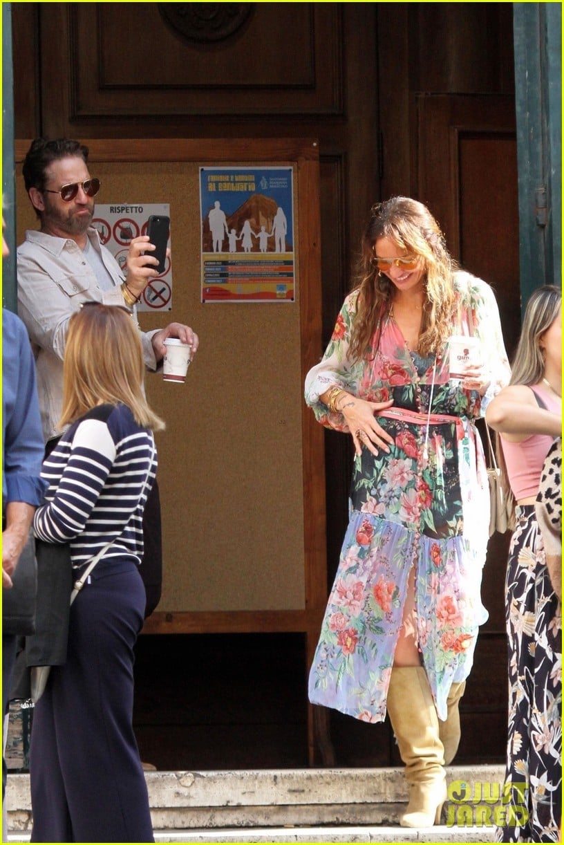 Gerard Butler & Girlfriend Morgan Brown Seen At Mass Service During ...