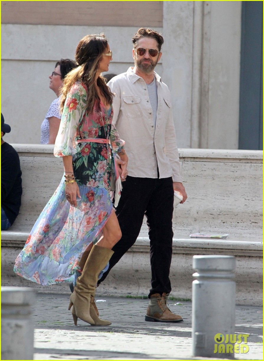 Gerard Butler & Girlfriend Morgan Brown Seen At Mass Service During ...