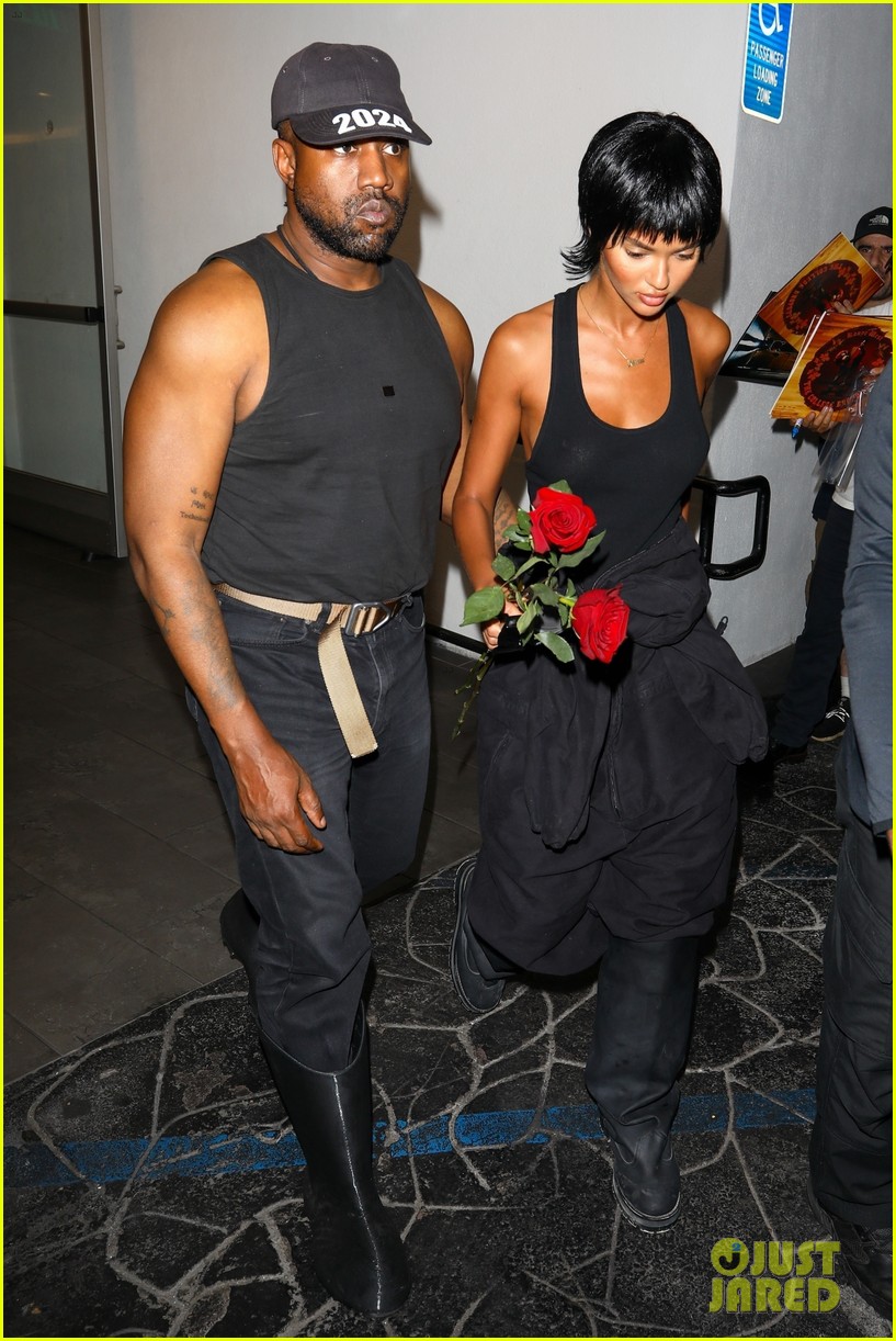 Kanye West Seemingly Gifts Juliana Nalu Red Roses During Night Out ...