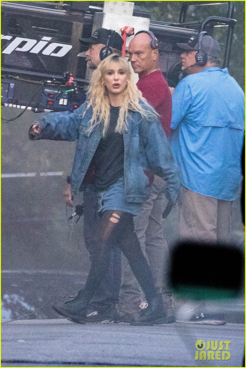 Millie Bobby Brown Gets Set Visit from Boyfriend Jake Bongiovi While ...