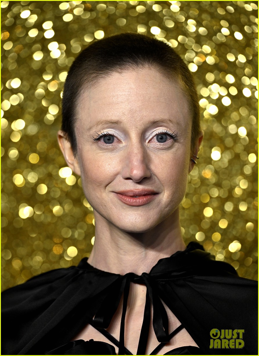 Andrea Riseborough Debuts Shaved Head at 'Matilda' Premiere, Keeps Cast ...
