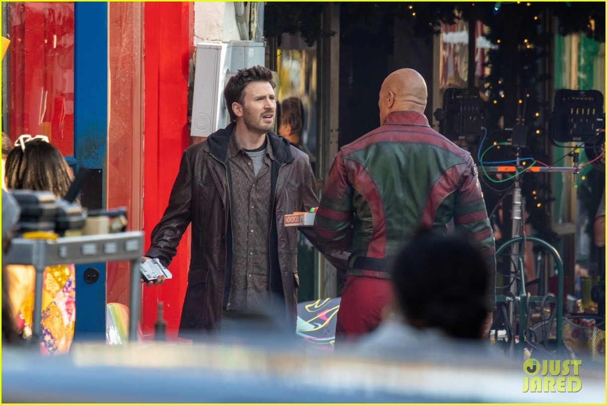 Dwayne Johnson Wears All-Leather Look While Filming 'Red One' Scenes ...