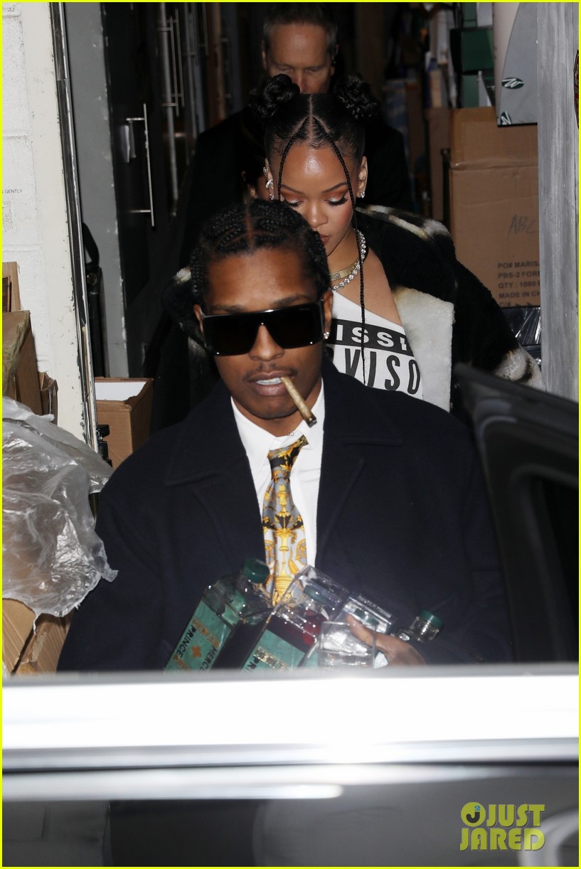 A$AP Rocky Carries Bottles of His Whisky While Leaving a Restaurant ...