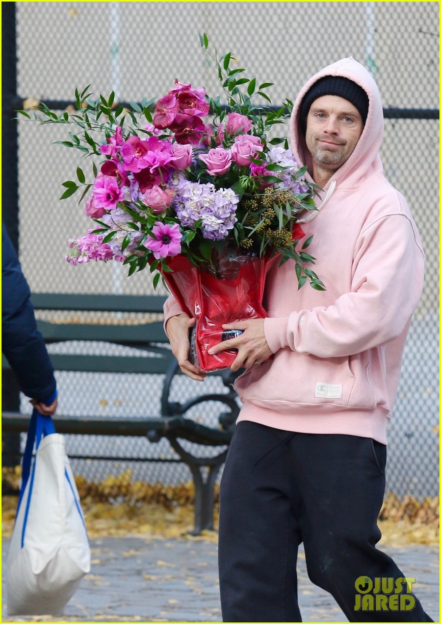 Sebastian Stan Carries Flowers Around NYC After Earning First Golden ...