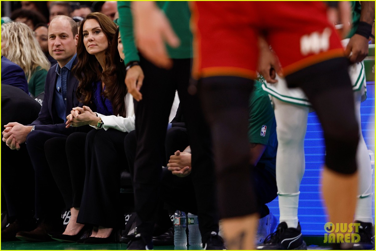 Prince William & Kate Middleton Sit Courtside at Celtics Game in Boston: Photo 4864266 | Kate ...