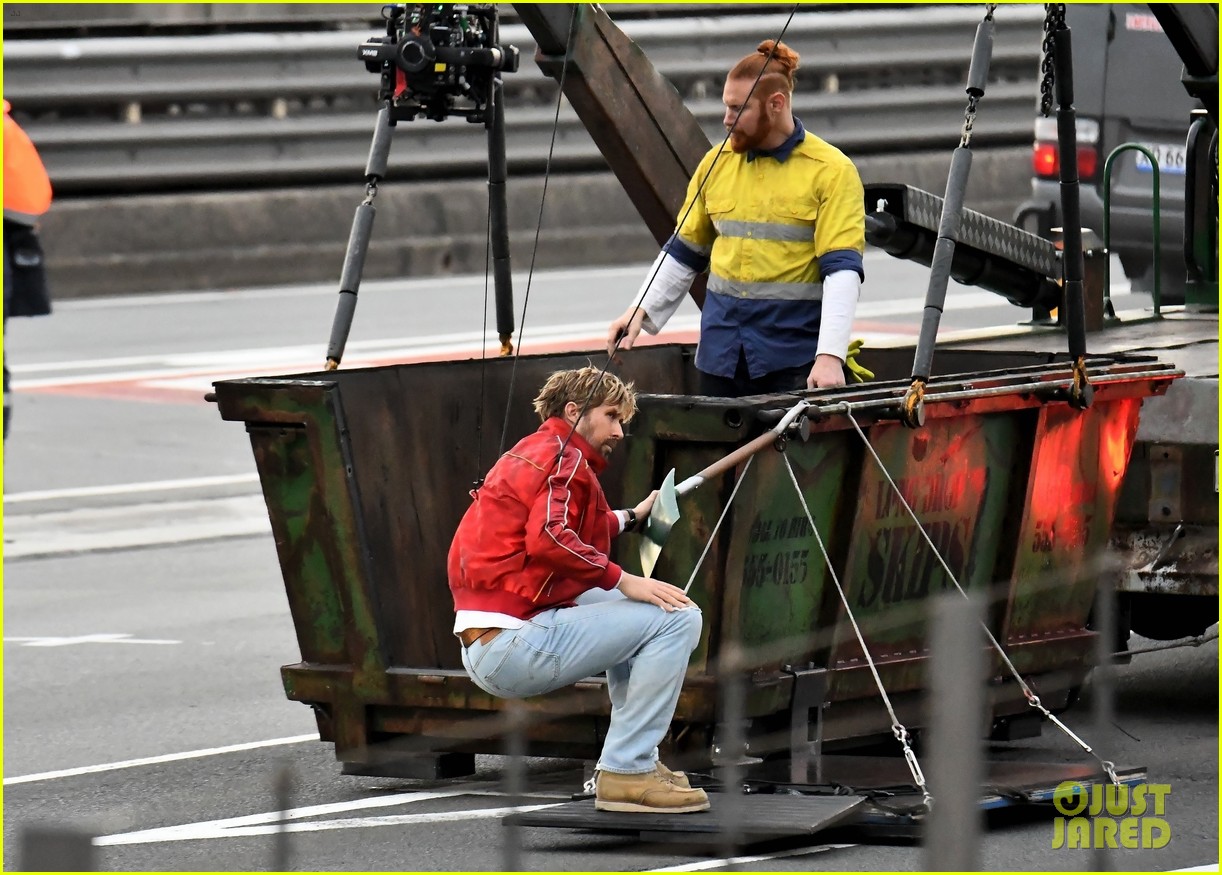 Ryan Gosling Hangs on For Dear Life While Filming 'The Fall Guy' Stunt ...