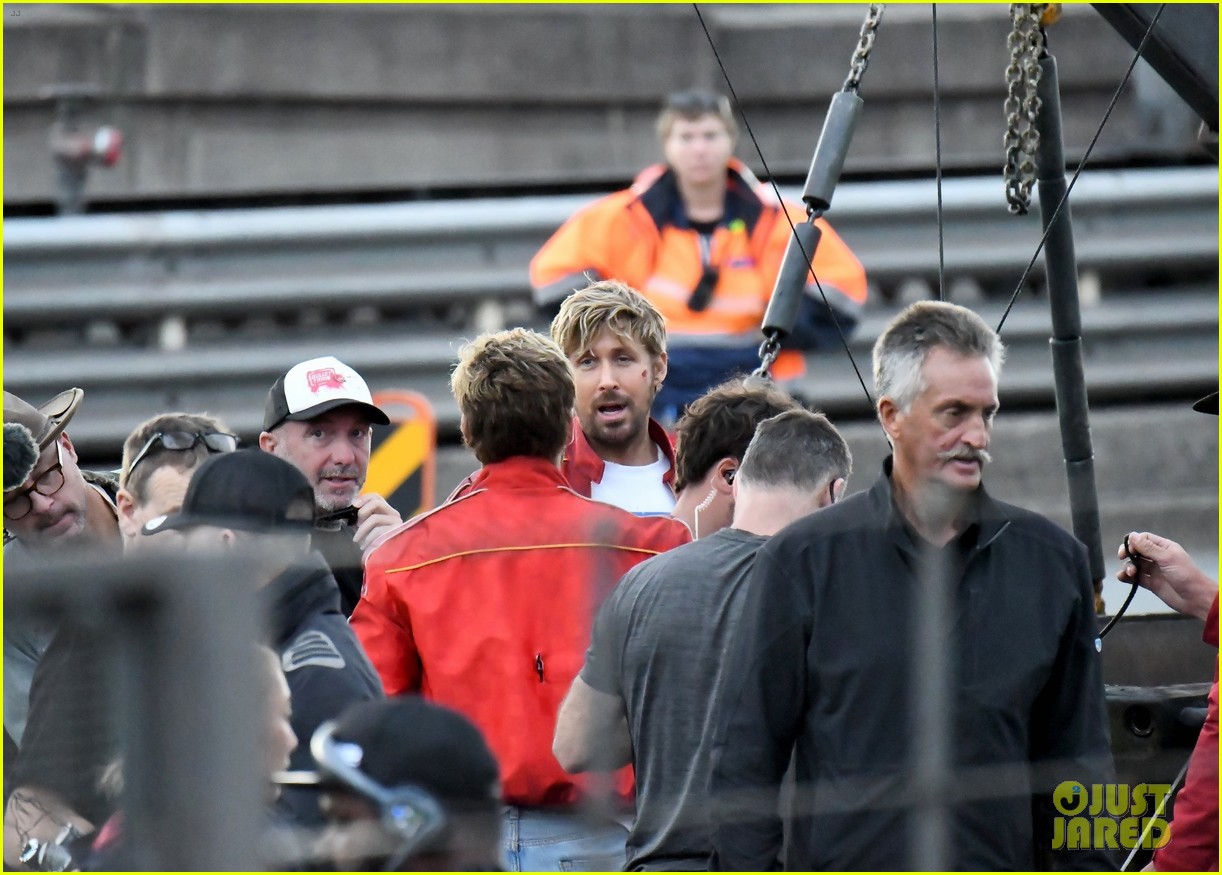 Ryan Gosling Hangs on For Dear Life While Filming 'The Fall Guy' Stunt ...