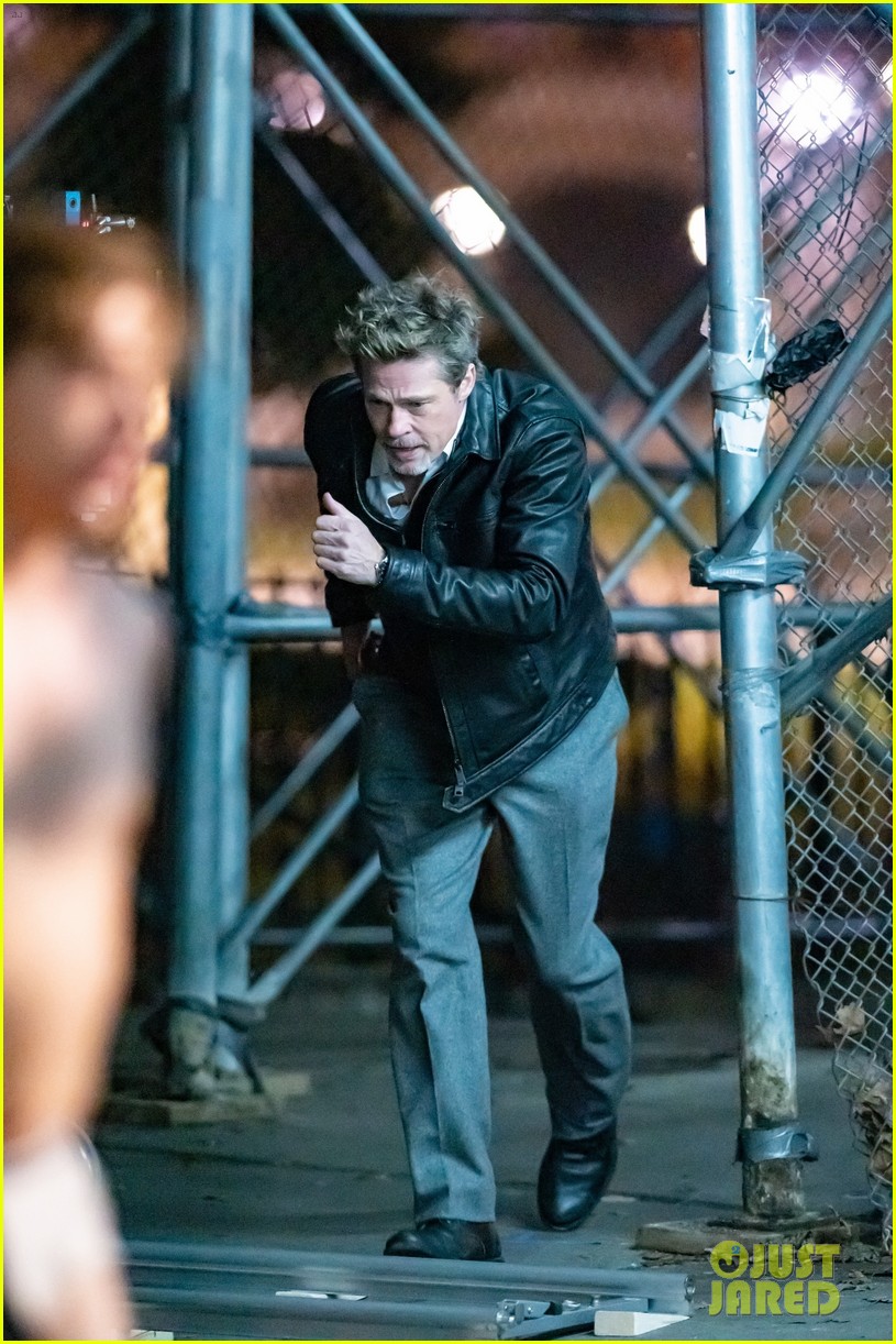 Brad Pitt Chases Down Underwear-Clad Austin Abrams on Set of 'Wolves ...