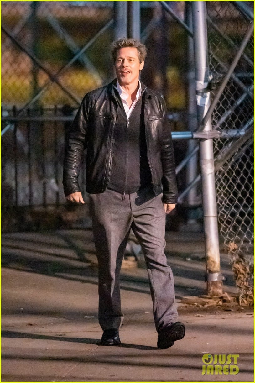 Brad Pitt Chases Down Underwear-Clad Austin Abrams on Set of 'Wolves ...