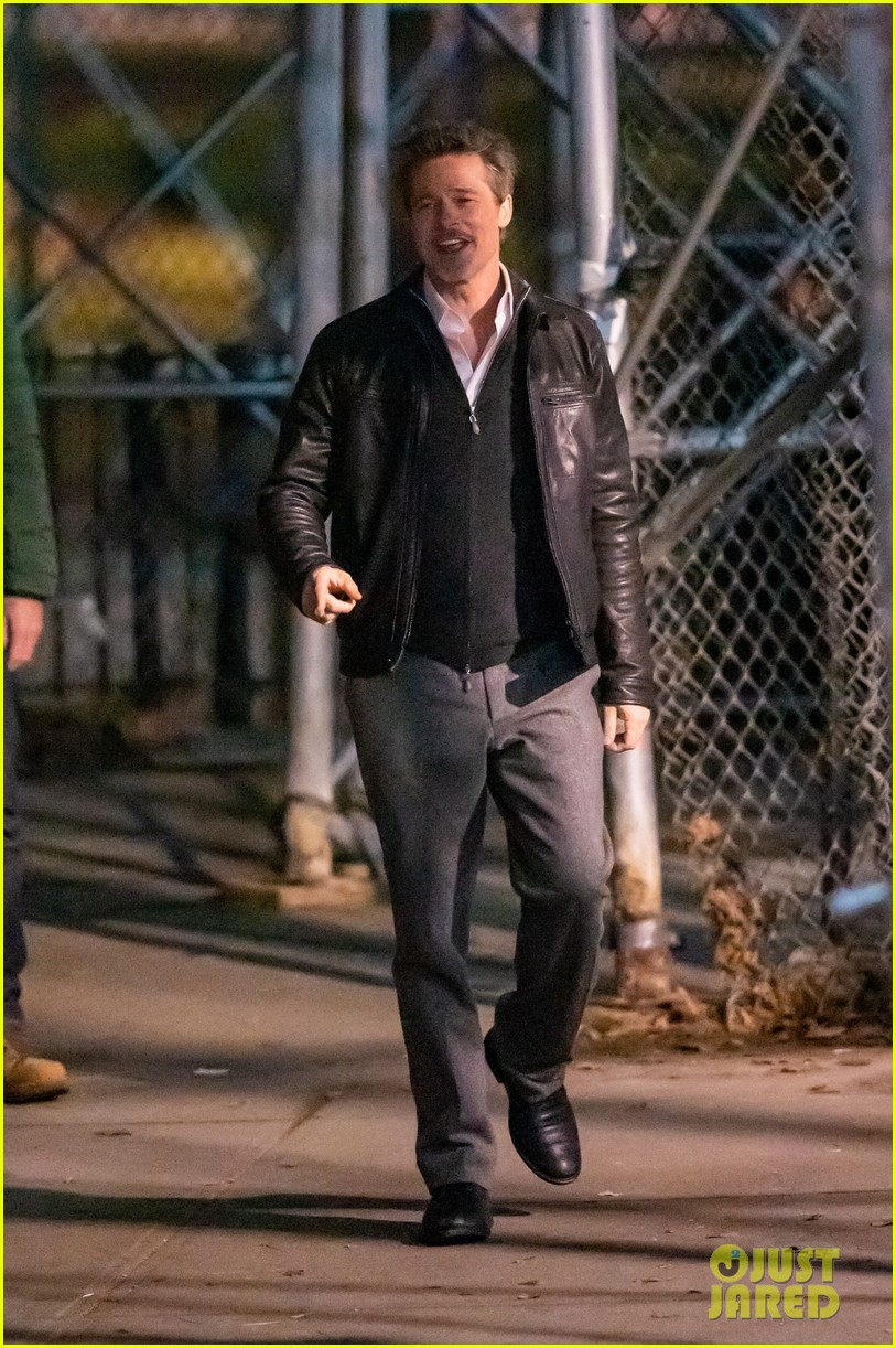Brad Pitt Chases Down Underwear-Clad Austin Abrams on Set of 'Wolves ...