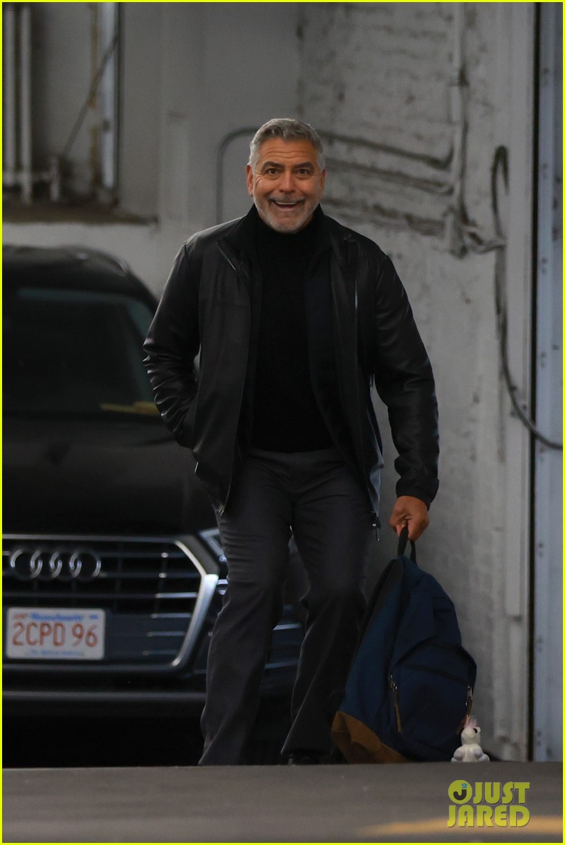 Brad Pitt & George Clooney Film Late-Night Scenes for 'Wolves' Thriller ...