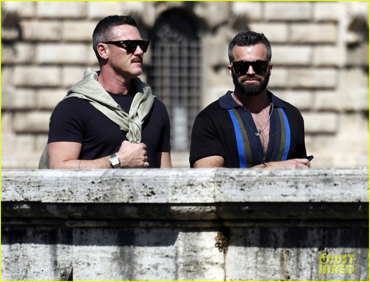 Luke Evans Spotted Sightseeing in Rome with Boyfriend Fran Tomas ...