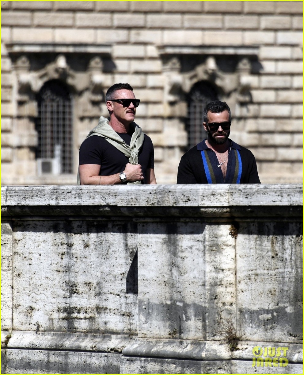 Luke Evans Spotted Sightseeing in Rome with Boyfriend Fran Tomas ...