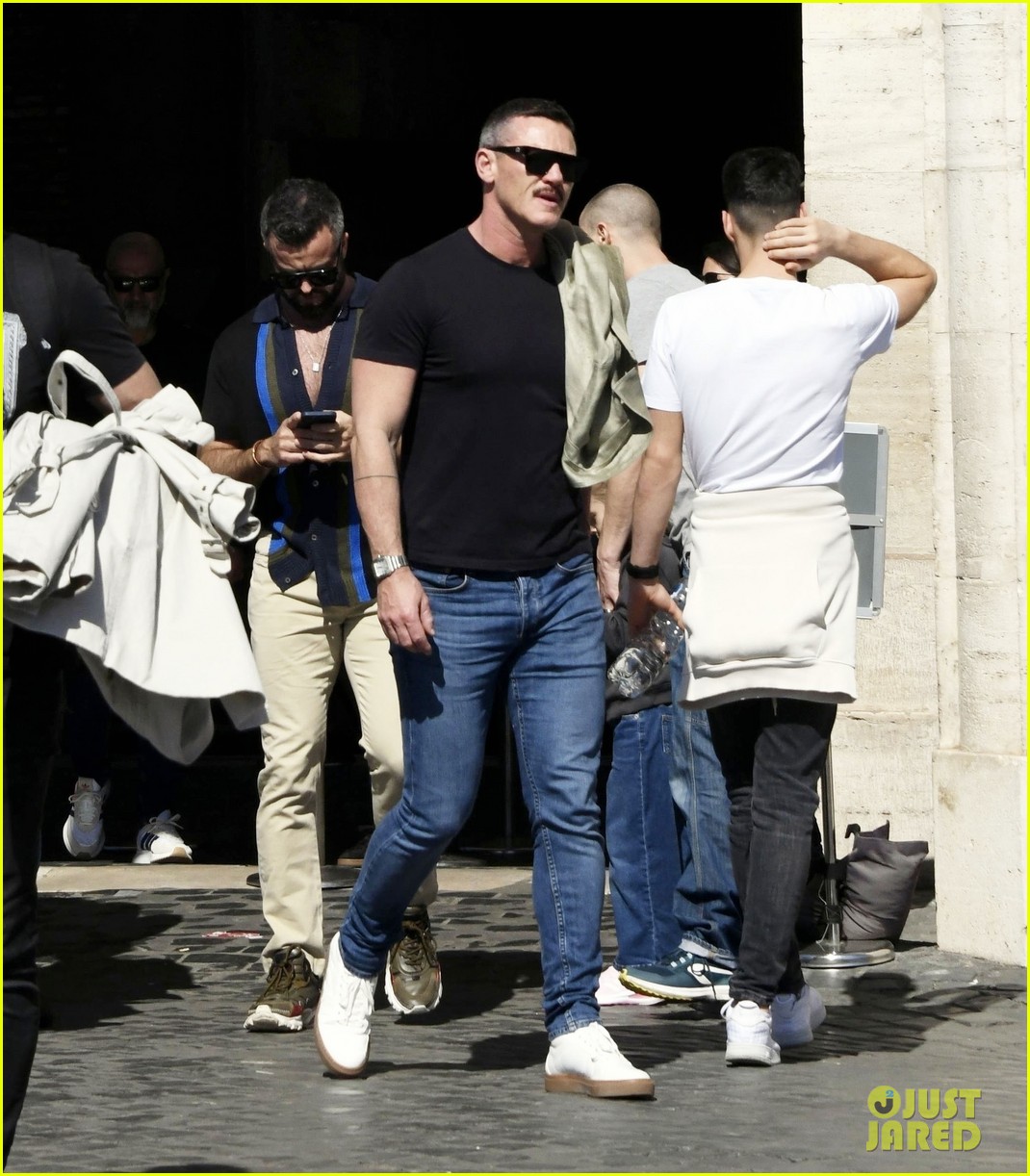 Luke Evans Spotted Sightseeing in Rome with Boyfriend Fran Tomas ...