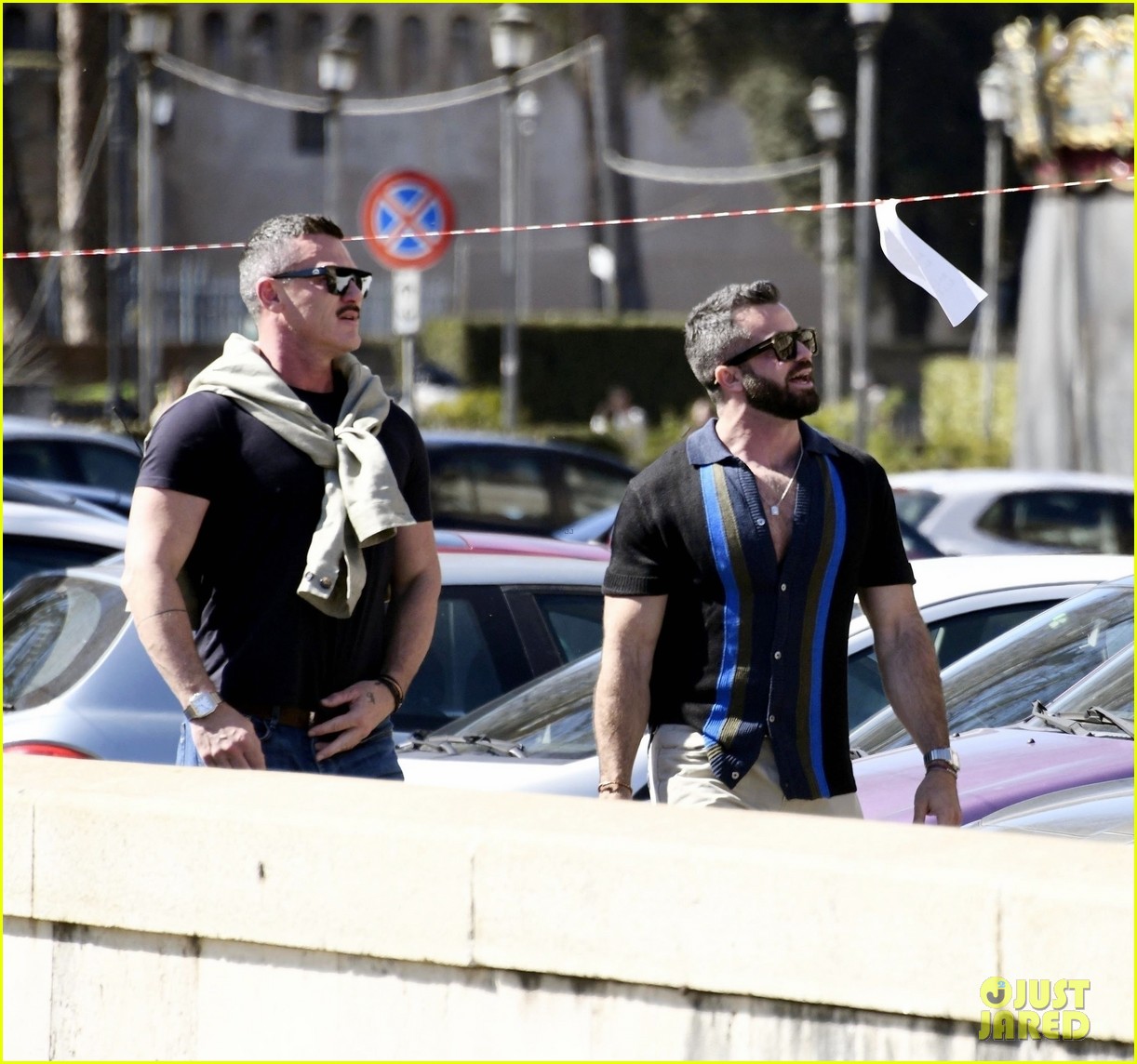 Luke Evans Spotted Sightseeing in Rome with Boyfriend Fran Tomas ...